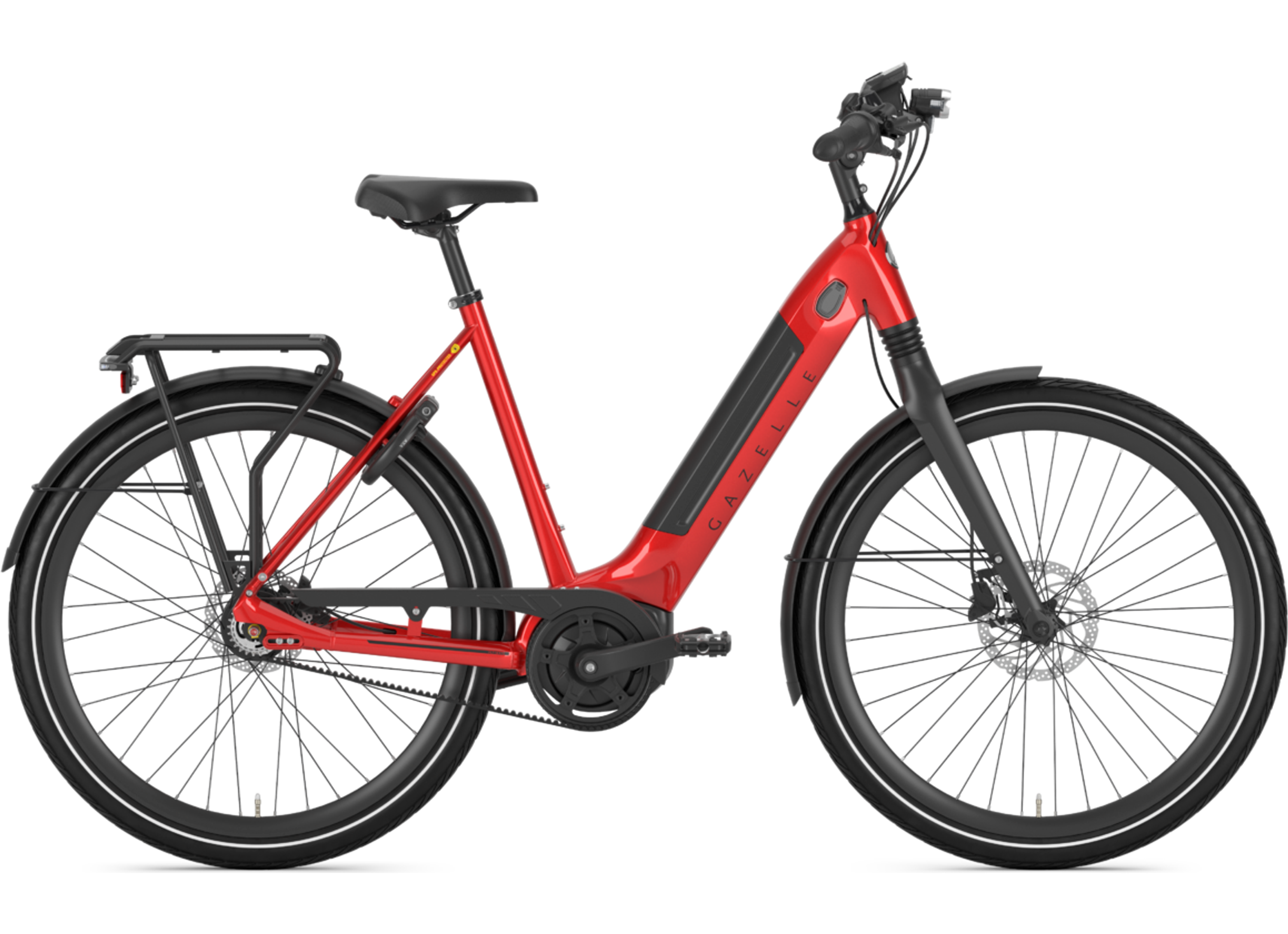 Gazelle Ultimate C8+ HMB Belt Connect Rood 2023 | 12GO Biking