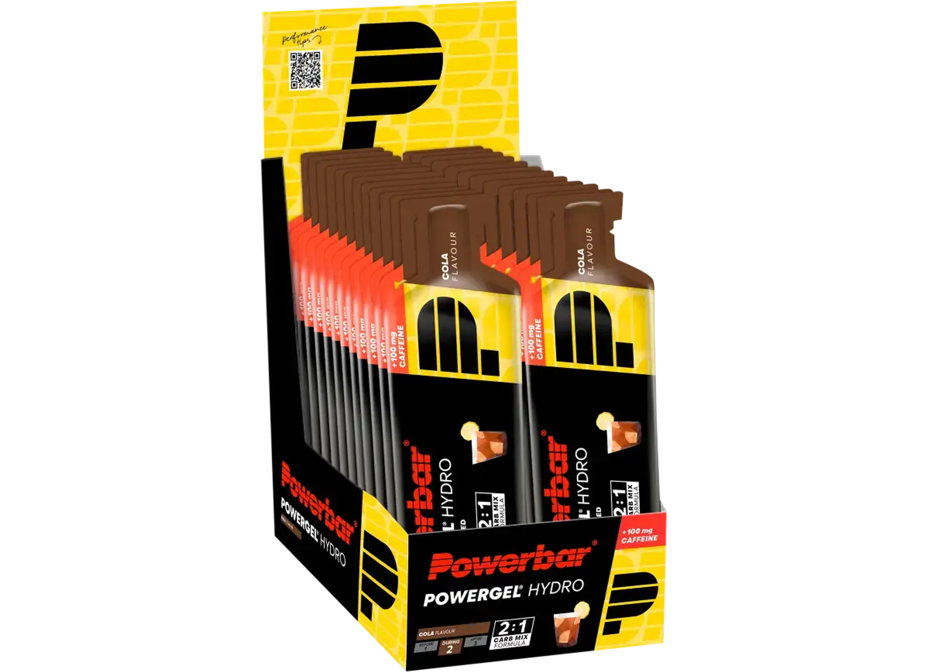 Powerbar PowerGel Hydro Cafeïne Gel 24 Stuks Voordeelverpakking | 12GO ...