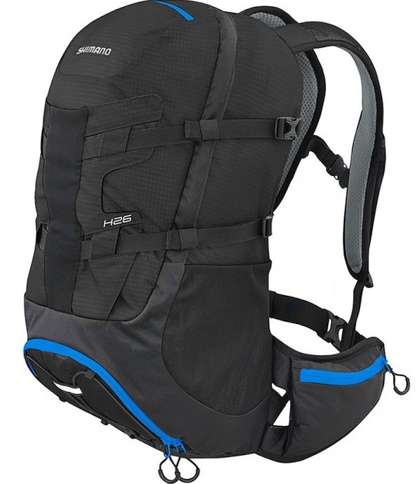 Shimano Rugtas Hotaka 26 Zwart met gratis EHBO - Kit | 12GO Biking